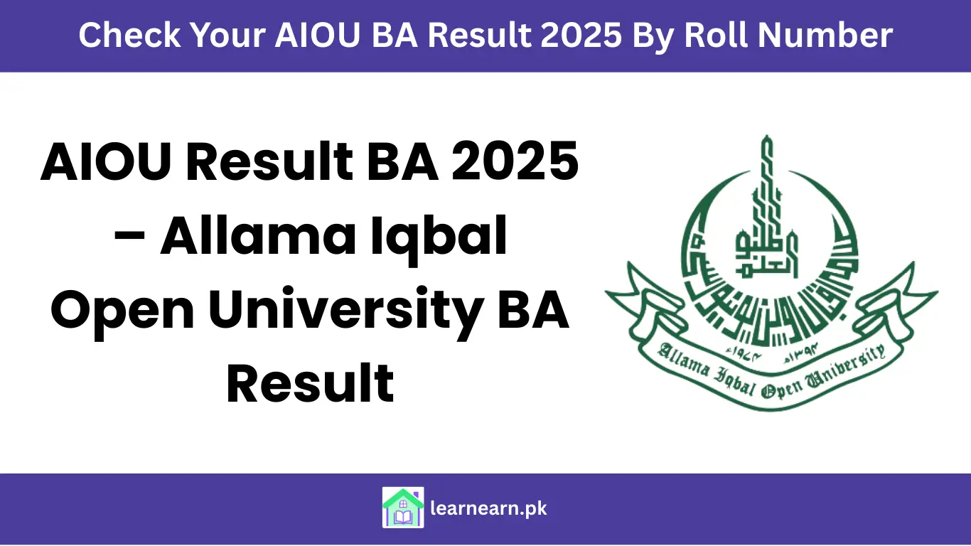 Aiou Result Ba 2026 Allama Iqbal Open University Ba Result